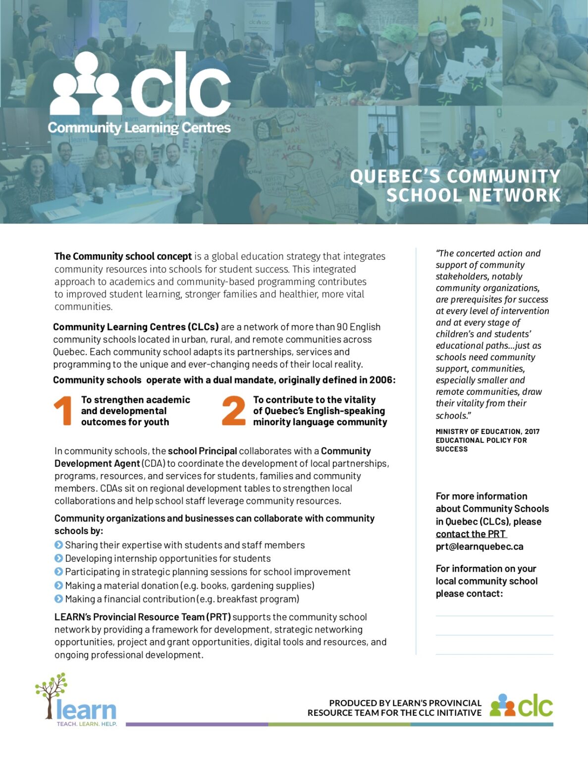 CLC Media Kit - Community Learning Centres (CLC)