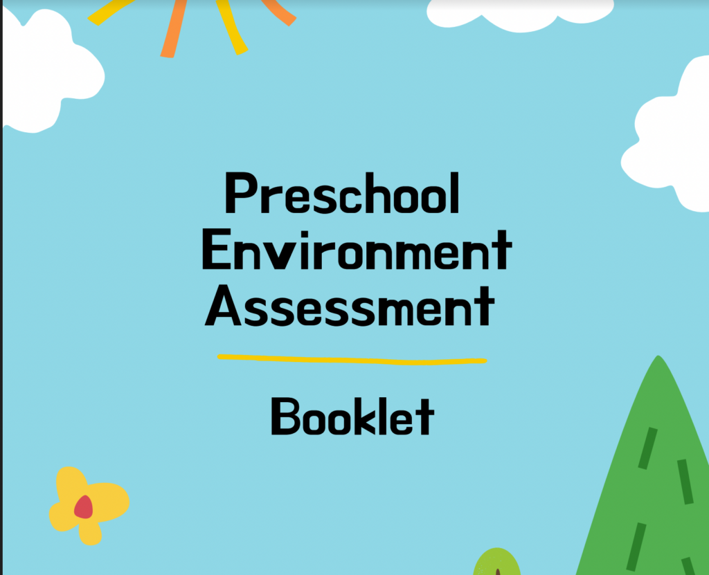Preschool Environment Assessment Booklet - Educators