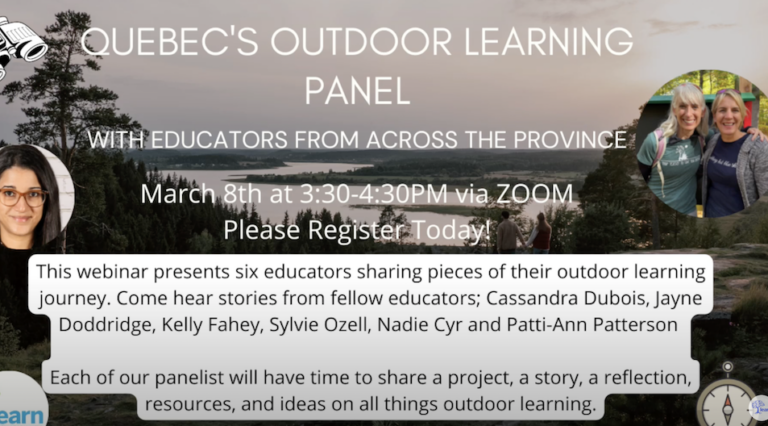 Quebec Outdoor Learning Panel 2022 - Educators