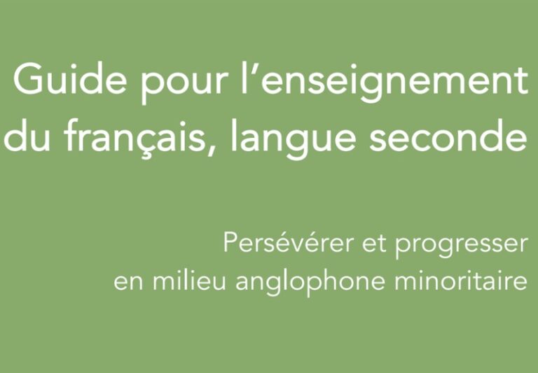 Guide pour l’enseignement du français, langue seconde - Persévérer et ...