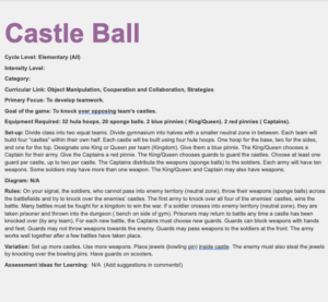 Castle Ball - Educators