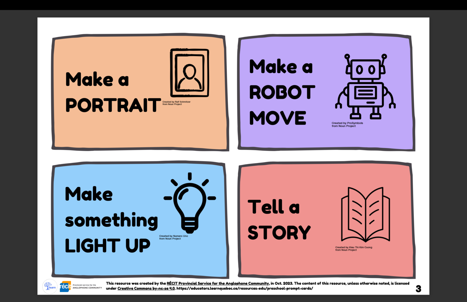 Preschool Prompt Cards - Educators